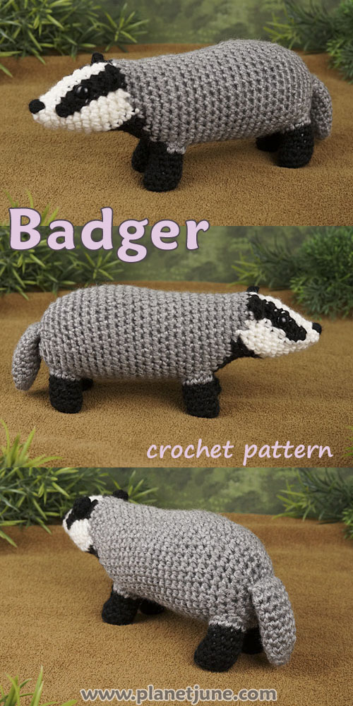 Badger crochet pattern - PlanetJune by June Gilbank: Blog