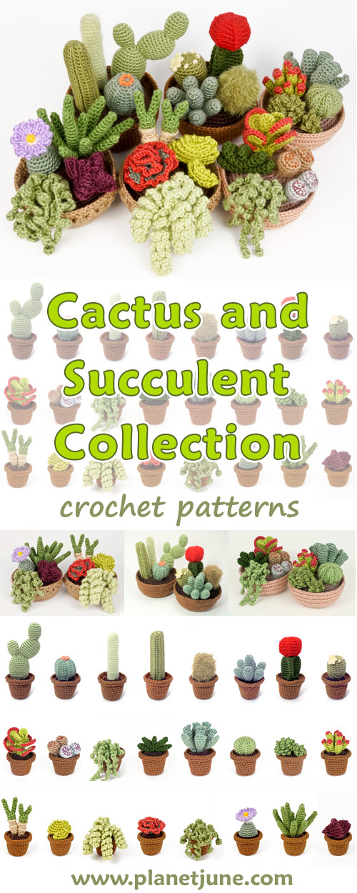 new Succulent Collections 3 & 4 crochet patterns - PlanetJune by June ...