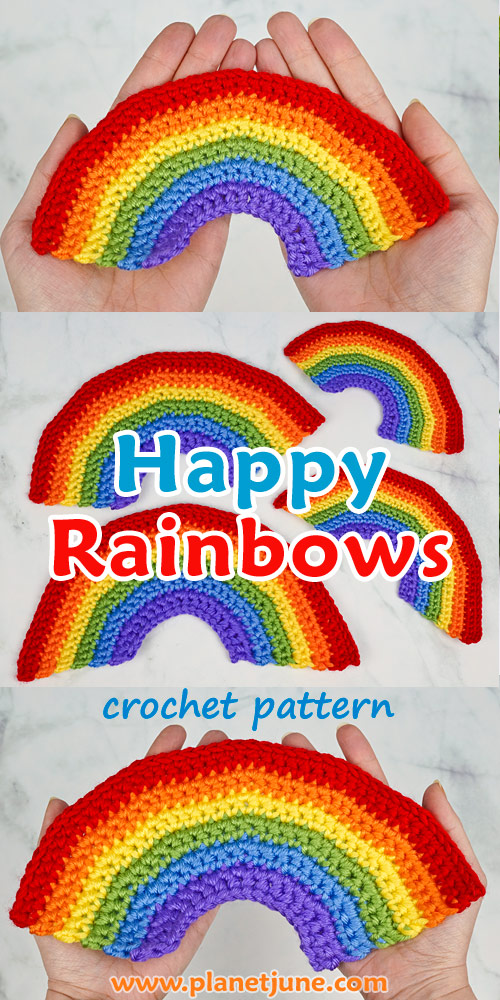 Happy Rainbows crochet pattern - PlanetJune by June Gilbank: Blog