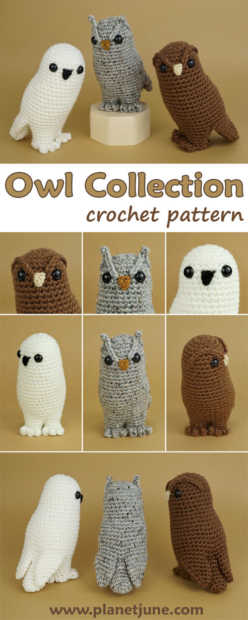 Owl Collection crochet pattern - PlanetJune by June Gilbank: Blog