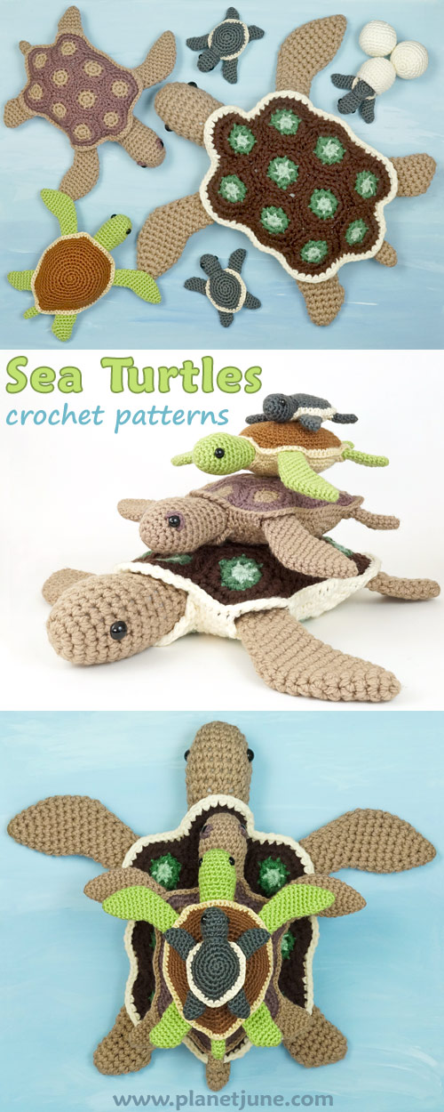 Simple-Shell Sea Turtle crochet pattern - PlanetJune by June Gilbank: Blog