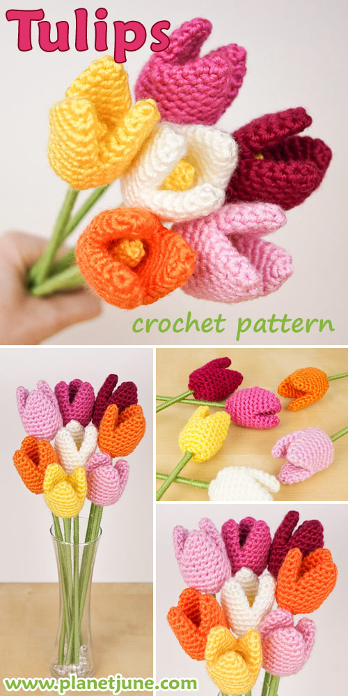 Tulips crochet pattern - PlanetJune by June Gilbank: Blog