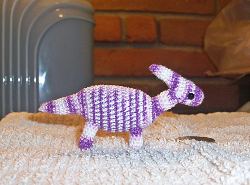 Parasaurolophus - amigurumi dinosaur crochet pattern : PlanetJune Shop ...